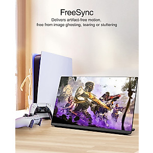 EHOMEWEI 15.6" 1080P Portable Monitor Touchscreen, FHD USB C Mini HDMI Second External Screen Laptop Computer HDR IPS Display, Gaming Monitor for Laptop PC Mac Phone PS5 Xbox Switch
