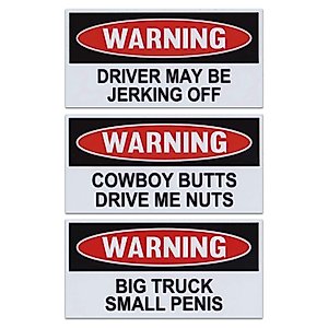 Funny Warning Magnets, Practical Joke Combo Kit, 3 Magnets, for Jokes, Gags, Pranks