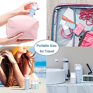 INNERNEED Collapsible Travel Size Bottles Portable Refillable Containers for Toiletries Shampoo Lotion Soap, Leak-Proof and TSA Approved, Ideal for Travel, Gym, Camping (Pack of 4)