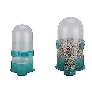 Baluue Plastic Bird Drinker - 2pcs Pigeon Feeder Automatic Birds Feeder Food Dispenser Feeders for Cage, Parrot Feeder for Parakeet Canary Cockatiel Finch