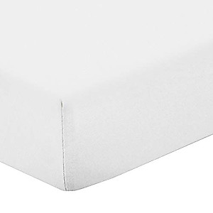 Crib Sheets for Boys or Girls, 100% Cotton, Fitted Baby Crib Sheets Breathable and Soft for Standard Crib (28" X 52") and Toddler Mattresses, Nursery Bedding White Crib Sheets