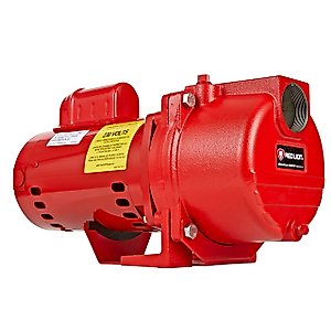 Red Lion RL-SPRK150 115/230 Volt, 1.5 HP, 71 GPM Cast Iron Sprinkler/Irrigation Pump with Thermoplastic Impeller, Red, 97101501