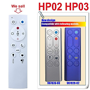 CHOUBENBEN Replacement Remote Control 967826-02 967826-03 for Dyson Pure Hot+Cool Link HP02 HP03 (Air Purifier Heater and Fan)
