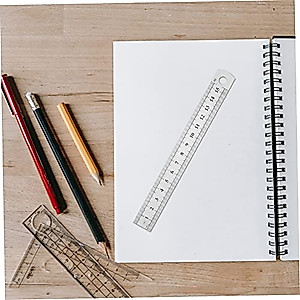 MAGICLULU 3pcs Steel Ruler 30cm Ruler Sewing Straight Ruler Clear Ruler Small Ruler Stainless Steel Scale Ruler Student Machinist Ruler Portable Rulers Measuring Ruler Office Double Sided