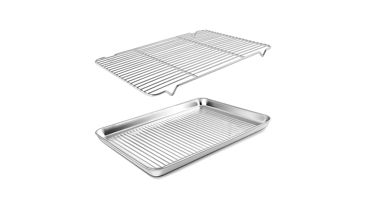 Herogo Baking Pan & Cooling Rack Set – Non-Stick, Durable