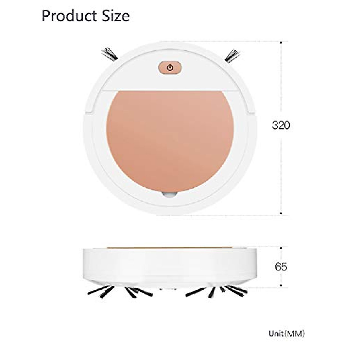 Robot Vacuum, 1800Pa Super Suction, 90 Min Running Time, Quiet, Robotic Vacuum Cleaner for Pet Hair, Hard Floor, Carpet (12.6X2.56, Black)