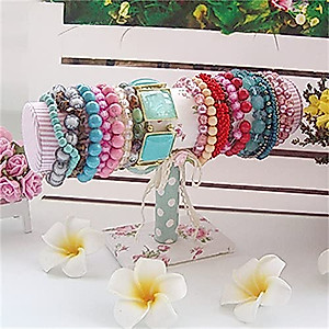 LDCHNH European-style Pastoral Style Flowers Blooming Rich Jewelry Stand Sofa Ring Seat Bracelet Stand Dresser Ornaments