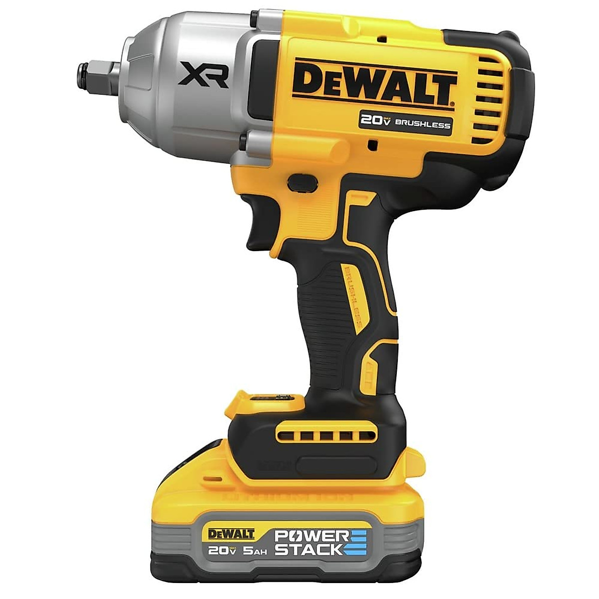 DEWALT 20V MAX* XR Cordless Impact Wrench, Brushless, 5-in. High Torque with 5.0Ah Battery (DCF900H1)