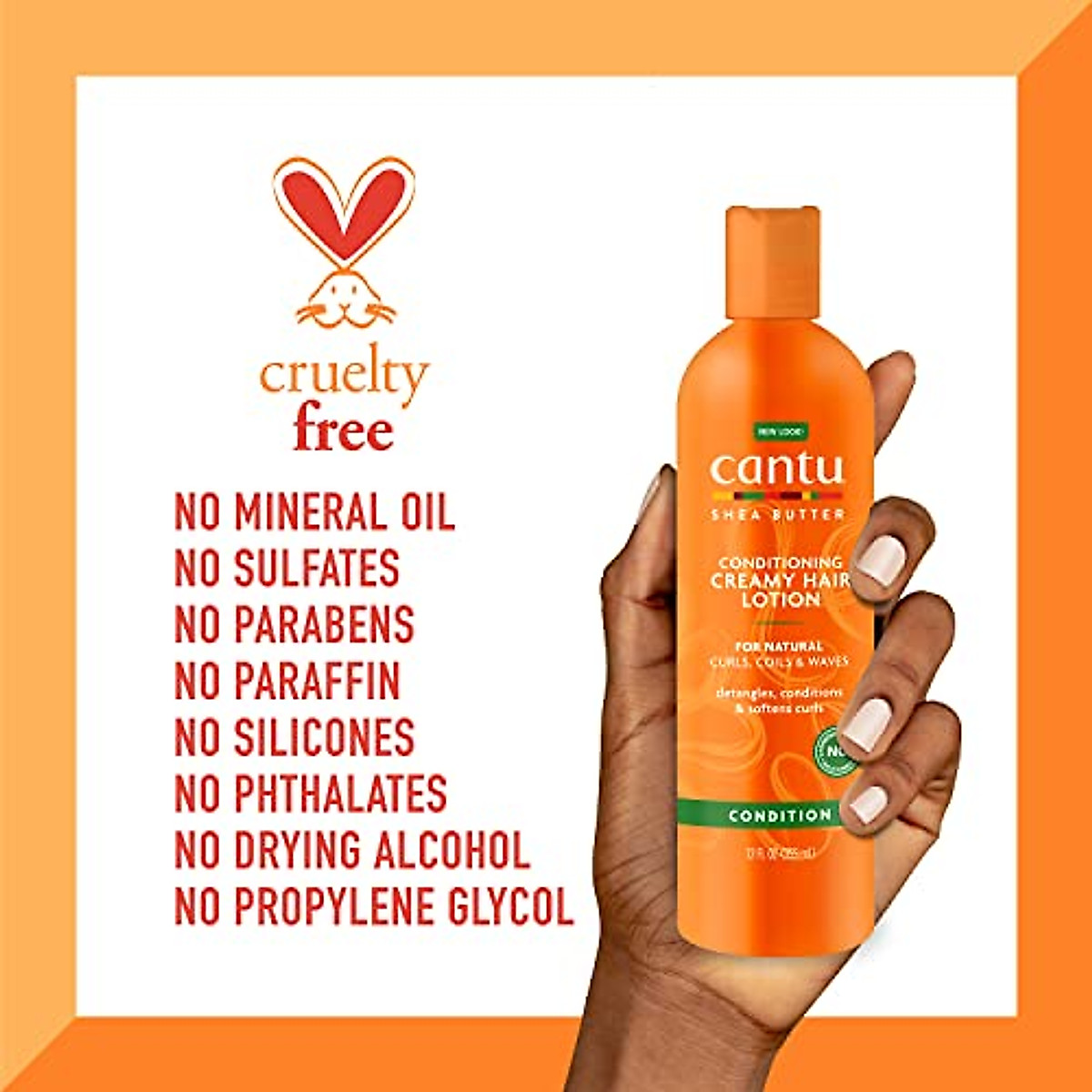 Cantu Conditioning Creamy Hair Lotion with Shea Butter for Natural Hair, 12 fl oz