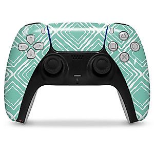 WraptorSkinz Skin Wrap compatible with Sony PS5 DualSense Controller Wavey Seafoam Green (CONTROLLER NOT INCLUDED)