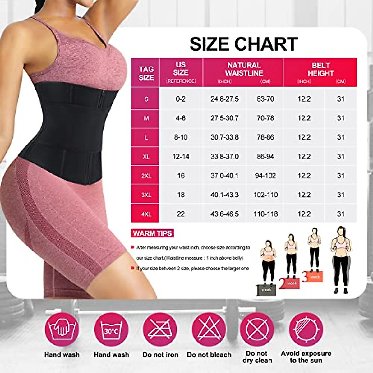 TrainingGirl Women Waist Trainer Cincher Corset Tummy Control Workout Sweat Band Slimmer Belly Belt Weight Loss Sports Girdle (Black, Medium)