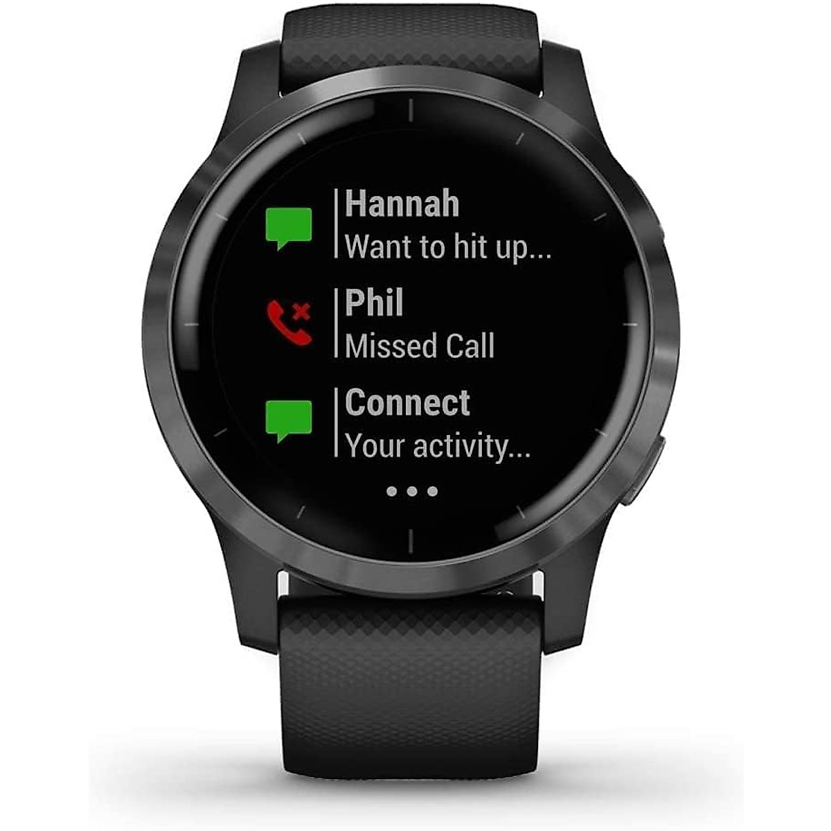 Garmin Vivoactive 4 GPS Fitness Smartwatch (Renewed) with Black Case and Slate Hardware