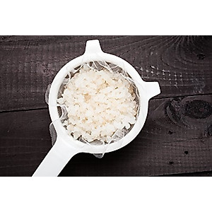 HIC Kitchen Double-Ear Fine Mesh Strainer, FDA Approved, BPA Free, 4-Inch,White