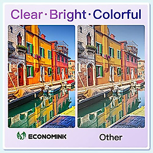 Economink Remanufactured Ink Cartridge Replacement for HP Ink 63 Compatible with OfficeJet 3830 5255 5258 4650 4652 4655 Envy 4520 4512 4513 4516 DeskJet 1112 2130 3630 3632 3634 2130 2132 Printer