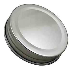 Sunshine Mason Co. One Piece Mason Jar Lids 6 Pieces, Silver