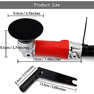 SDRTOP Wet Air Stone Polishers 4 Inch Pneumatic Water Grinders Air Powered Wet Sander with Rear Exhaust 5500 Rpm for Granite Marble Concrete Polishing