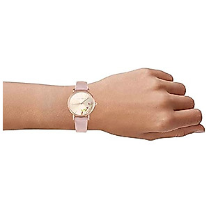 Lucky Brand Watches for Women Floral Dial with Genuine Leather Strap Quartz Movement Women's Wrist Watches Bracelet Gift for her Box Set (Rose Gold)