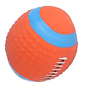 INIFLM Pet Rugby Toys, Orange Dog Plush Toys Dog Chew Toys Pet Squeaky Toys, Training Squeaky Toy for Cats and Dogs, Interactive Dog Balls Toys for Puppy Dogs and Medium Dogs.