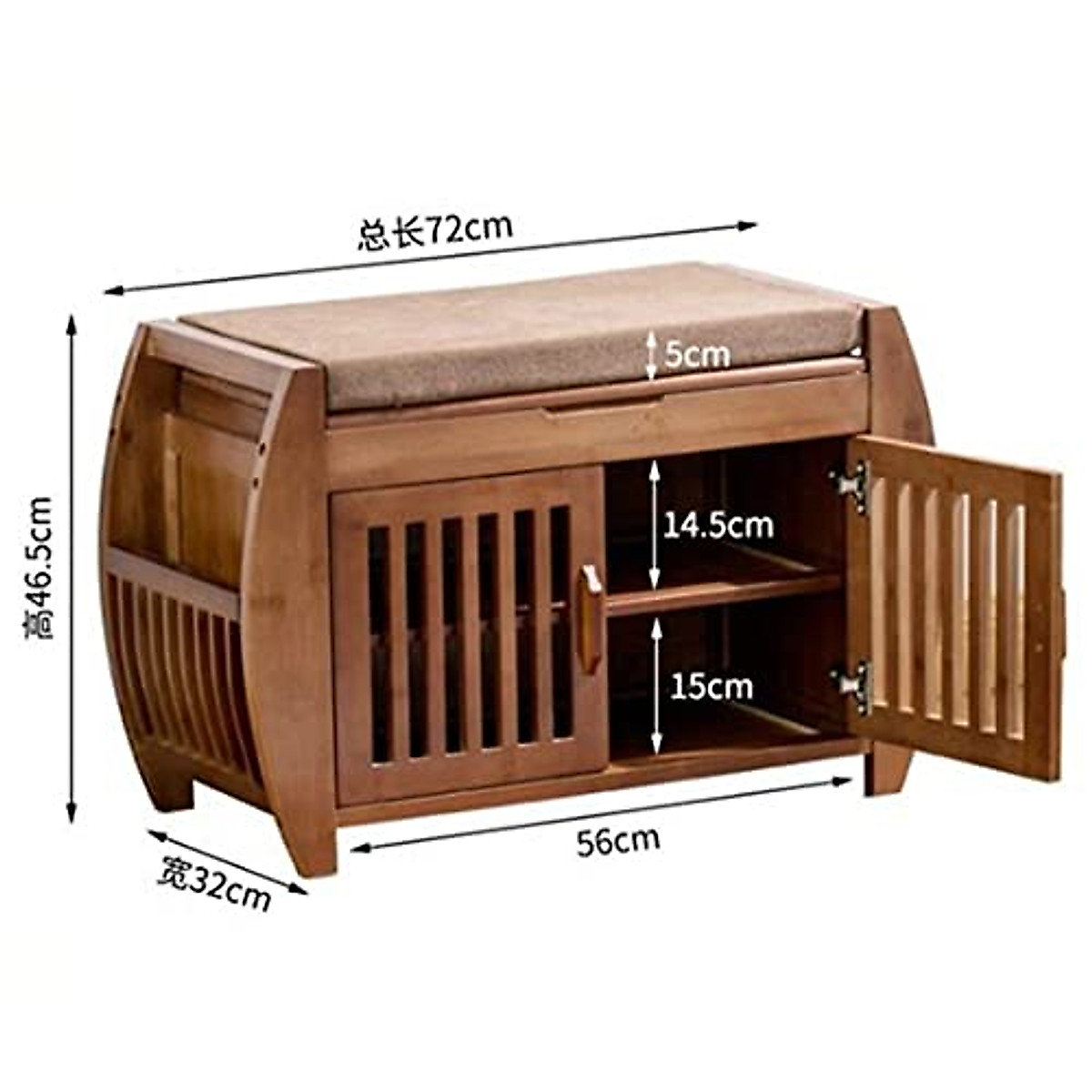 LDCHNH Shoe Rack Storage Cabinet with 2-Door Hallway Entryway Furniture Organizer Storage Entrance Cabinet Stand