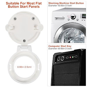 Homoyoyo 4Pcs Children Safety Button Security Lock Child Proof Car Computer Washing Machine Stove Key Start Button Protection Cover Baby Safety Lock Pressing Device