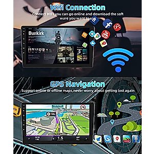 2+32G Android Radio for Honda Accord 8th 2008-2013 Support Wireless Carplay&Android Auto with 10.1" Touchscreen GPS Navigation Bluetooth USB WiFi FM/RDS Radio Receiver Backup Camera Head Unit Player