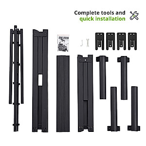 TATAGO 16 Inch Metal Platform Bed Frame with Anti-Collision Round Legs, 3500lbs Heavy Duty Mattress Foundation, Easy Assembly/Silent/Anti-Shake/Non-Slip/No Box Spring Needed, King