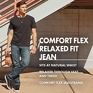 Wrangler Authentics Men's Big & Tall Comfort Flex Waist Relaxed Fit Jean, Carbon, 46W x 30L
