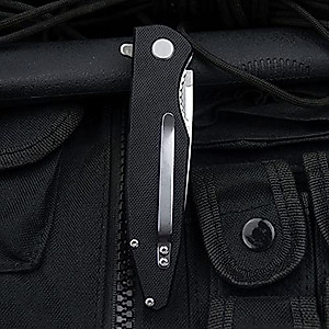 Swiss Eagle Defender Folding Knife EDC 3.62" Steel Balde G10 Tactical Handle Pocket Knife