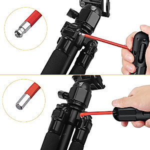 AMTOVL 27PCS Allen Key Set, Metric & SAE Allen Wrench Set, Extra Long Ball & Star End Hex Keys with T-Handle & Color Coding for Bicycle, Household DIY