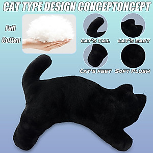 YOUBLEK Long Black Cat Plush Body Pillow, 39.3'' Soft Stuffed Animals Throw Pillows Gift for Girlfriend, Cute Plushies for Bed or Sofa (39.3 inches, Black)