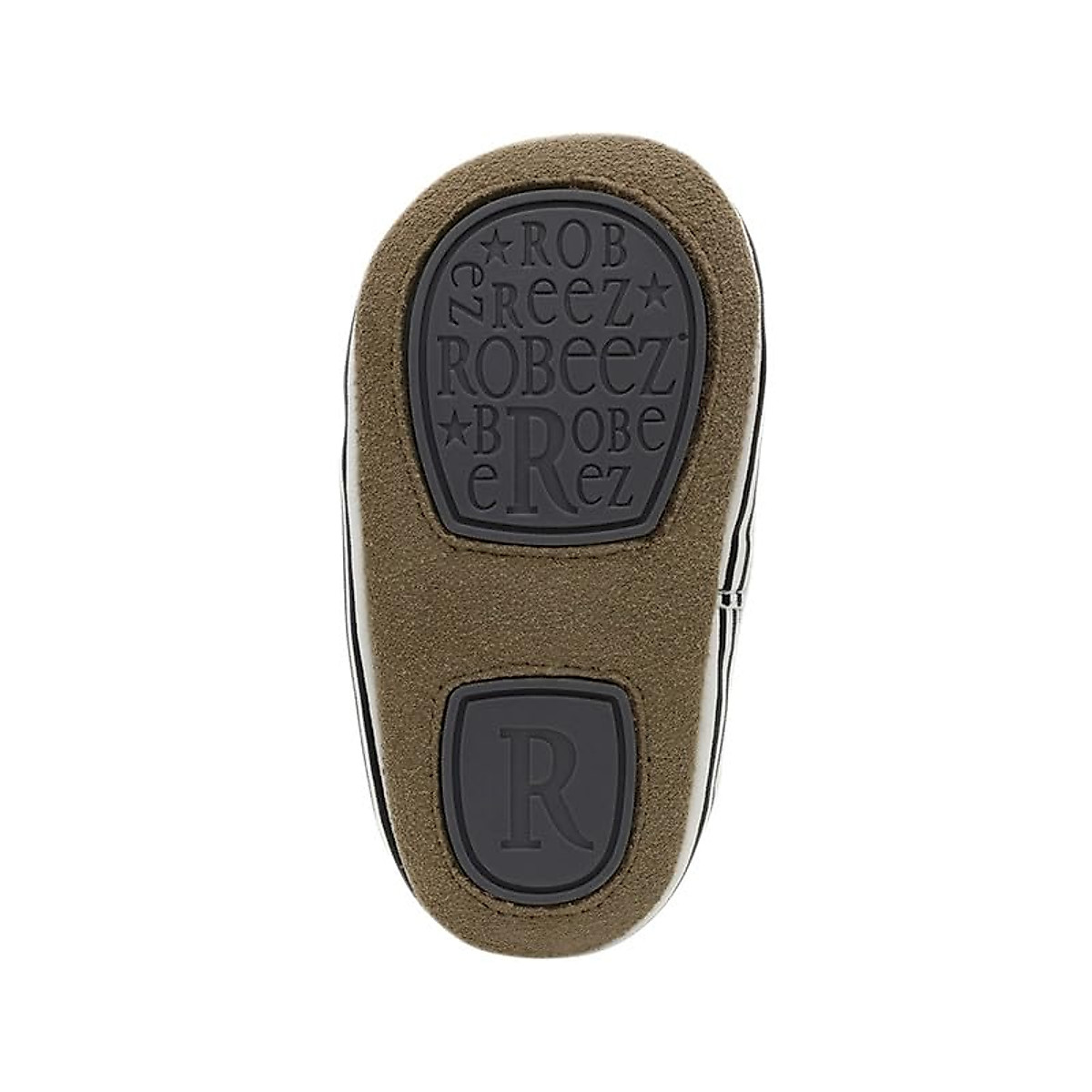 Robeez Baby Boys First Kicks, Adam Grey Leather, 9-12 Months