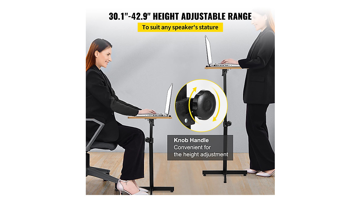 VEVOR Adjustable Lectern Stand for Presentations & Education