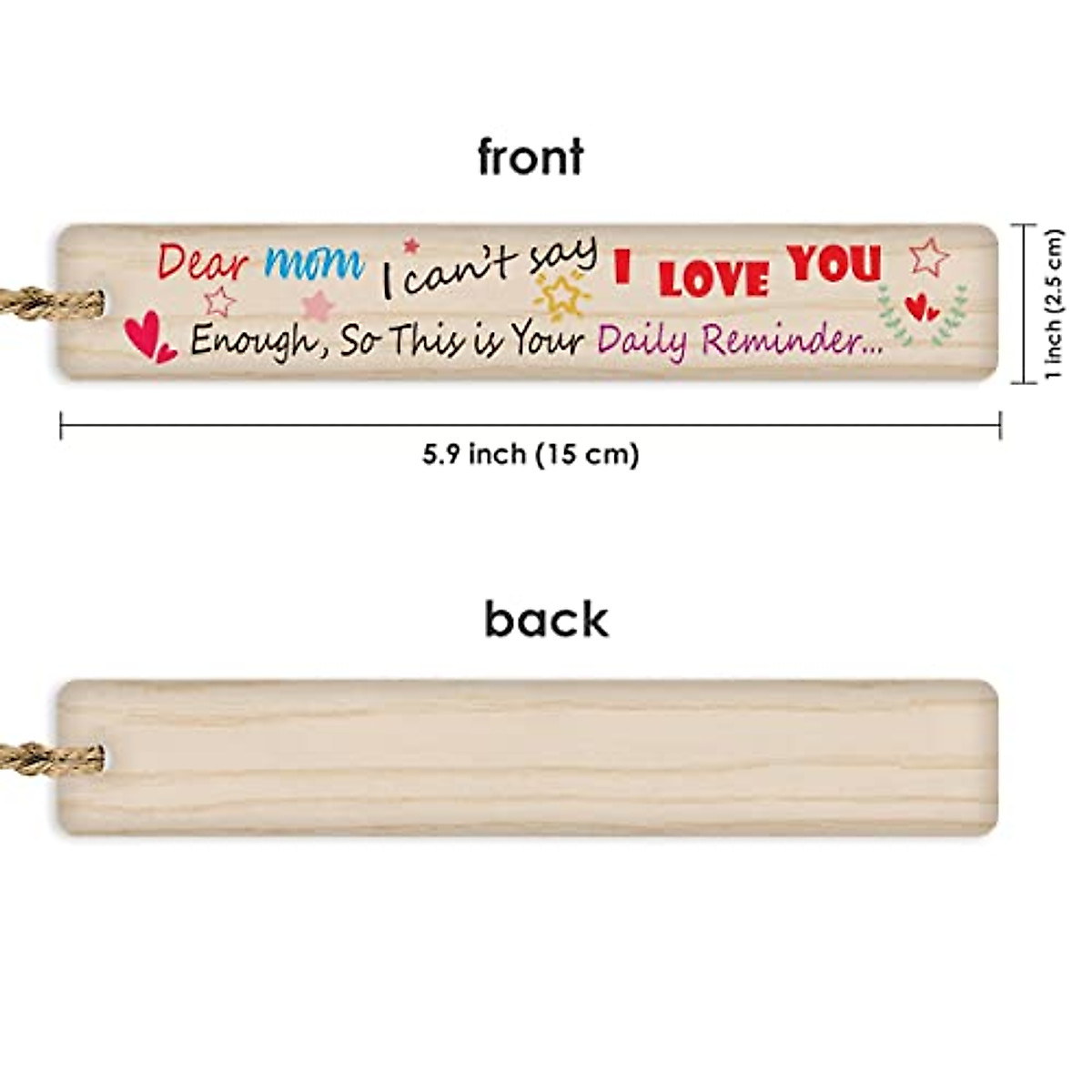 Wooden & Antique - Dear Mom, I Can't Say I Love You Enough, So This is Your Remainder. Wooden Bookmarks, Special Design Wooded Signed Bookmarks for Women, Book Markers for Men