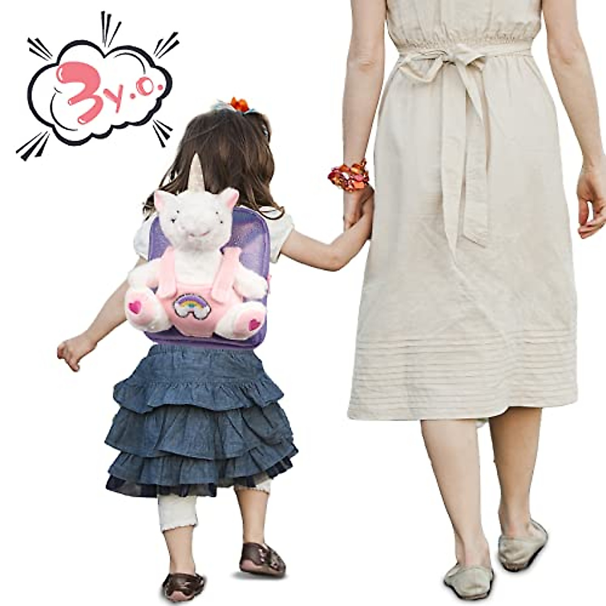 Redeo Unicorn Backpack Unicorns Gifts for Girls Toddler Backpack for 3 Year Old Girl with Unicorn Stuffed Animals Plush Toys for 3 4 5 6 7 Year Old Girl Birthday Gifts