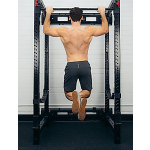 4KOR Fitness Mens Essential Training Shorts Designed for Weightlifting Running Working Out - with Pockets (Large, Dark Grey)