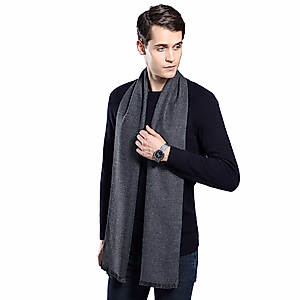 OHAYOMI Mens Scarf Winter Fashion Formal Soft Scarves for Men