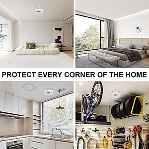 3 Pack Combination Photoelectric Smoke and Carbon Monoxide Alarm Detector with Digital Display; Battery-Operated White 907-3-Pack (JN-908)