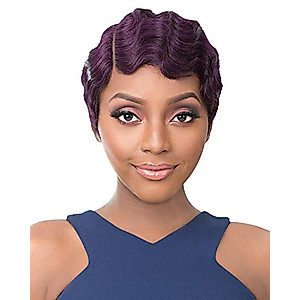 it's a Wig! - it's a Cap Weave! 100% Human Hair Full Wig Side Lace Part - HH NUNA (1B - Off Black)