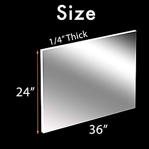 2-Pack 24 x 36” Clear Acrylic Sheet Plexiglass – 1/4” Thick; Use for Craft Projects, Signs, Sneeze Guard and More; Cut with Cricut, Laser, Saw or Hand Tools – No Knives