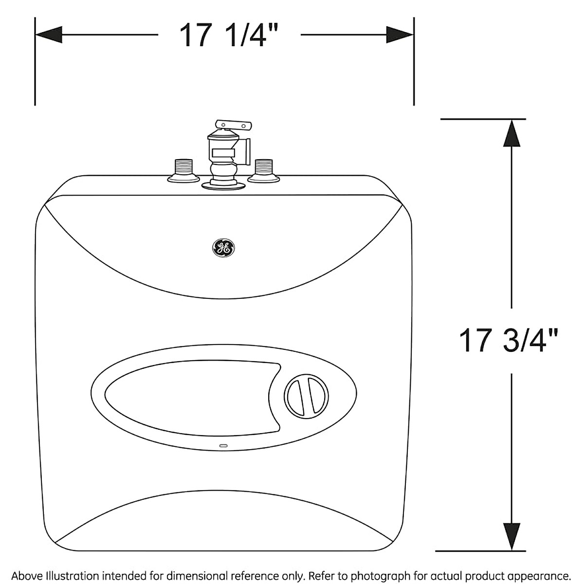 GE Appliances 6 Gallon, Versatile Mini Tank Electric Water Heater with Adjustable Thermostat, Easily Installs Under Sink, 120v