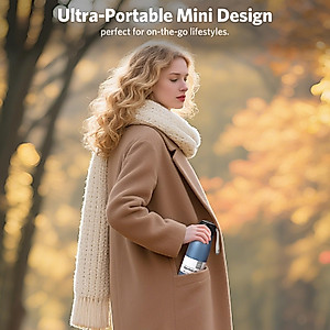 Small Water Bottle 12 oz, Dusgut Insulated Water Bottle,Stainless Steel,Wide Mouth Portable Lid, Air Force Blue