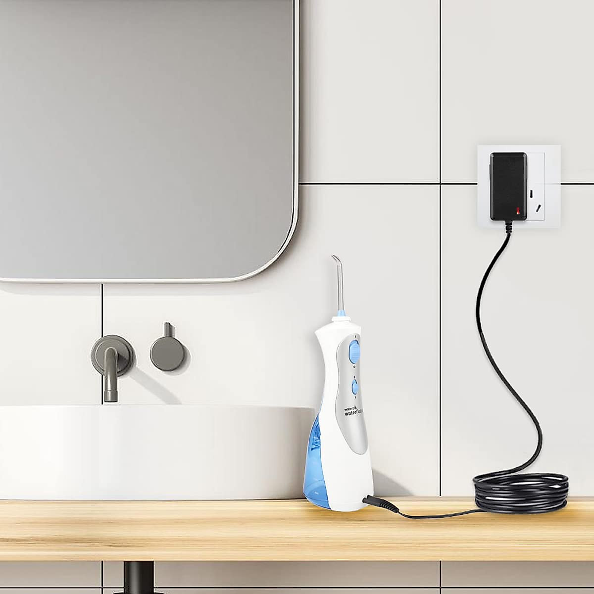 Cordless Water Flosser Charger Cord for Waterpik WP360 WP462 WP450 WP360W WP462W WP450W Replapcement Water Flosser Power Cord 3V DC 2-Prong Adapter YLA-03010 WP-400 Series