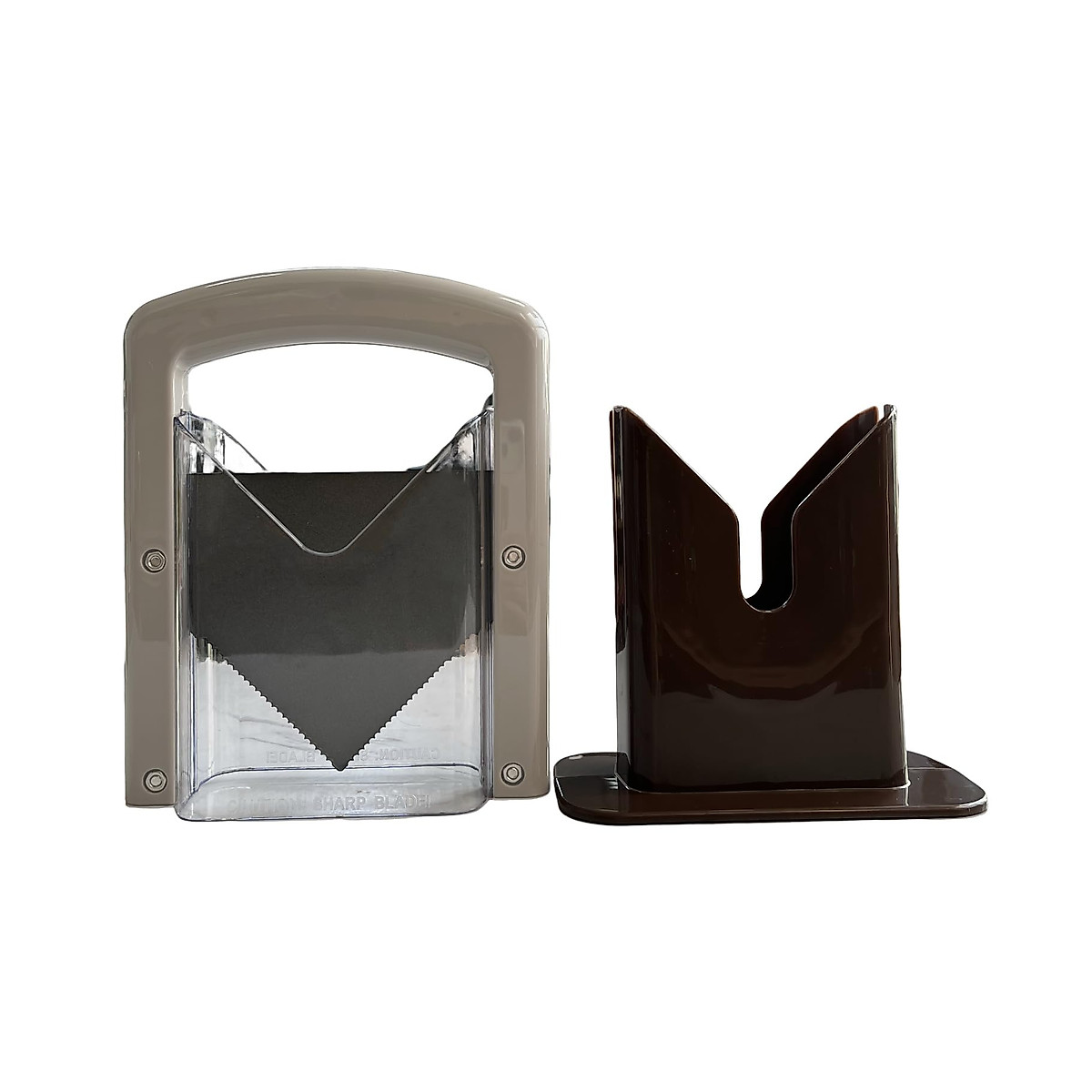 Bagel Slicer, Safety Handle, Bagel Cutter Stainless Steel (Silver)