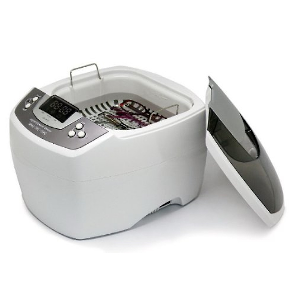 iSonic P4810 Commercial Ultrasonic Cleaner, 2.1Qt/2L, 110V for Brass, Gun Parts, Carburetor Cleaning , white