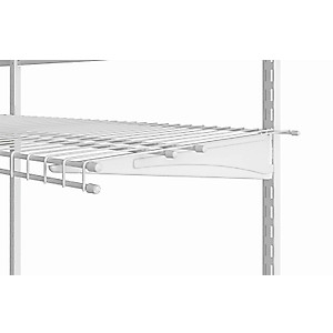 ClosetMaid 2854 ShelfTrack Locking Shelf Bracket for 16 in. Deep Wire Shelving, for Adjustable Closet Systems, 1-Pack, White