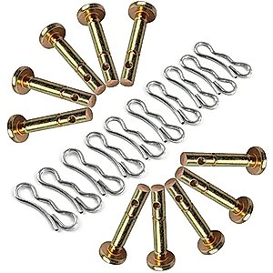 OUSTUE 10 pcs Snowblowers Shear Pins Kit - Cotter Pin 714-04040 and Shear Pin 738-04124 730-04124A for MTD Troy-Bilt Snow Blowers Replacement .25 in x 1.5 in