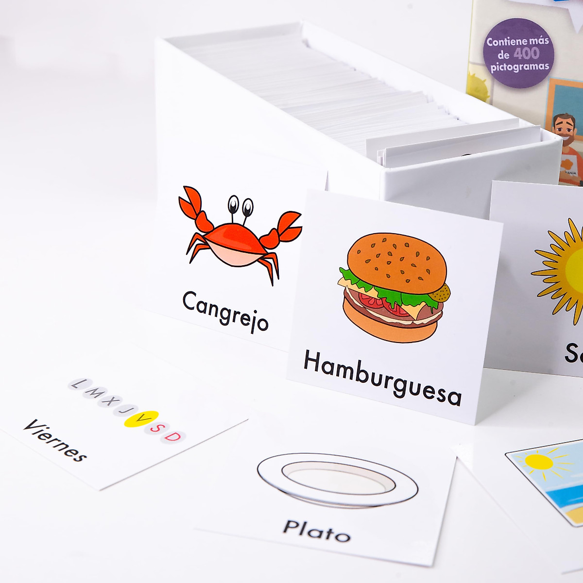 Flash Cards | Toddler Flash Cards | Flash Cards for Toddlers | Kindergarten Flash Cards - Autism Communication Cards in Spanish with pictograms to Learn Sight Words, Colors, Numbers from 3 Years Old