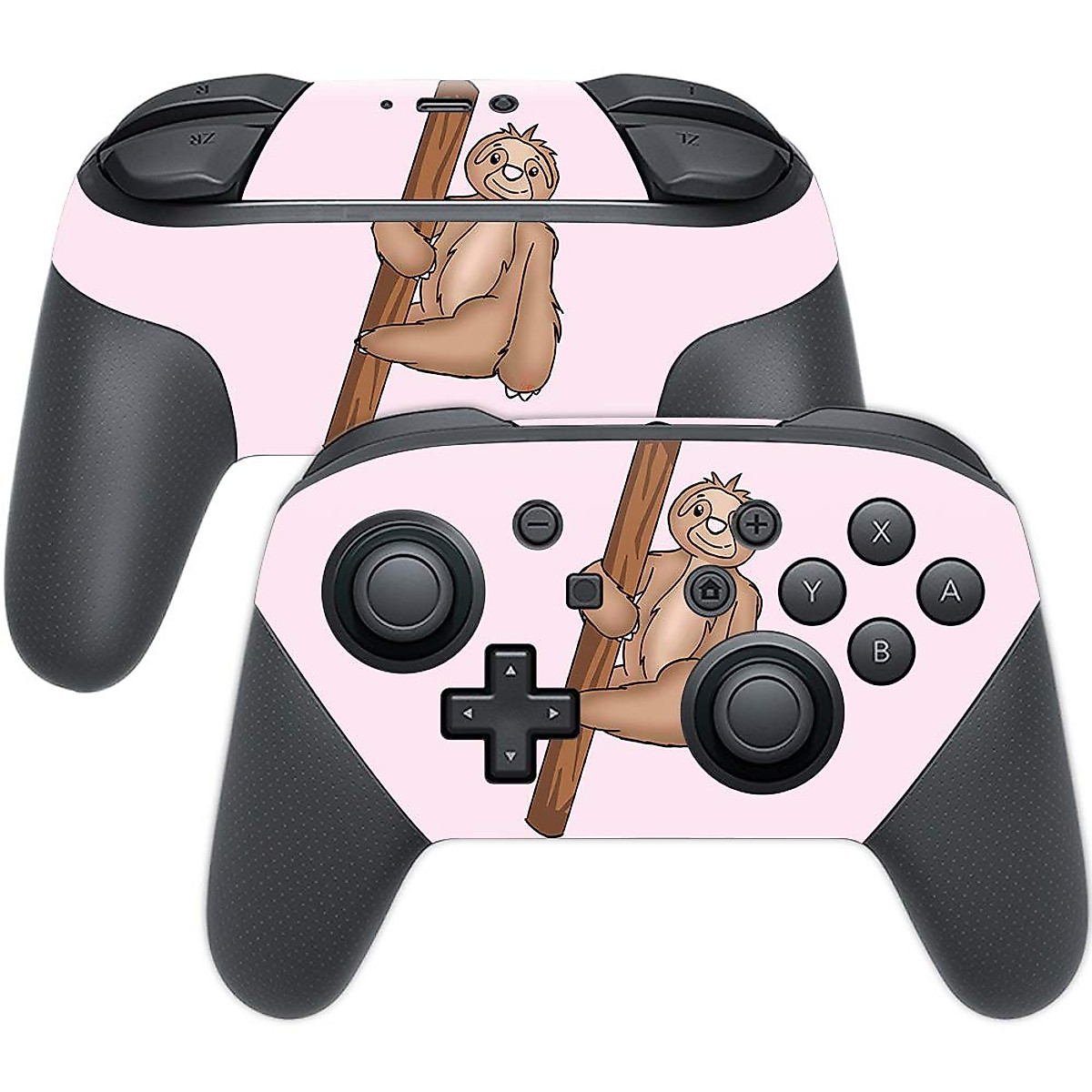 MightySkins Skin Compatible with Nintendo Switch Pro Controller - Smiley Sloth | Protective, Durable, and Unique Vinyl Decal wrap Cover | Easy to Apply, Remove, and Change Styles | Made in The USA