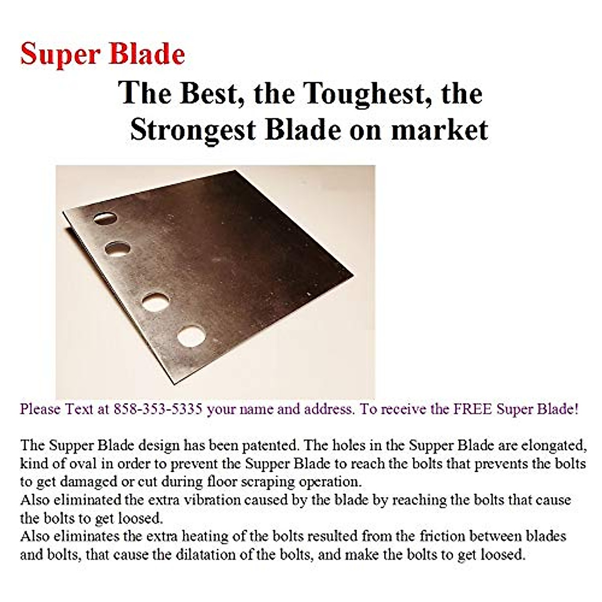 SDS Max Floor Scraper,A Heavy Duty,American Tools,with Very Heavy Duty Blade 2.5 mm