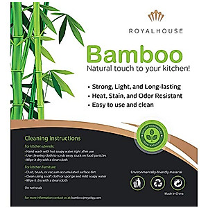 RoyalHouse Natural Bamboo Roll Top Bread Box Kitchen for Countertop Food Storage, Large, NO ASSEMBLY REQUIRED